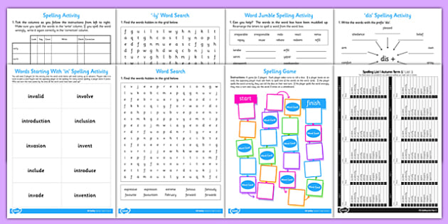 Year 3 Spelling Lists and Resources Pack - spelling, list, year