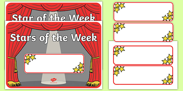 Star of the Week Stage A3 Poster - star of the week, A3 poster