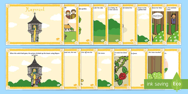 Rapunzel Story - rapunzel story sequencing, rapunzel story with