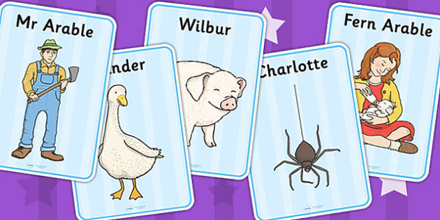 Charlotte's Web Display Posters - story books, poster, display