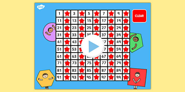 Interactive 100 Squares 100 Hundred Square Number