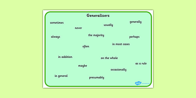Generalisers Word Mat - generaliser, word mat, word, mat, ks2