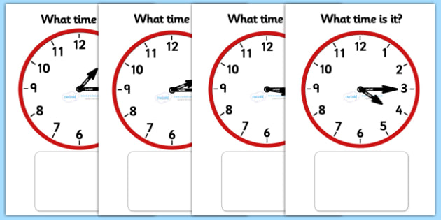 Quarter Past Analogue Clocks Matching Game - Clock time matching