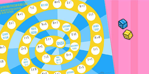 8 Times Table Multiplication And Division Board Game - board