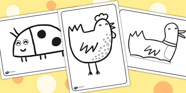 Colouring Sheets to Support Teaching on What the Ladybird Heard