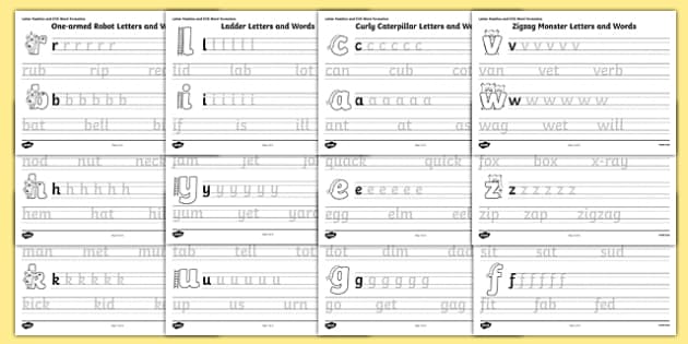 Letter Families And CVC Words Handwriting Activity Sheet Pack Letter Families And CVC Words Handwriting Activity Sheet Pack
