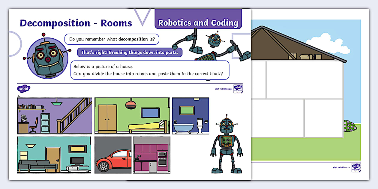 Grade R Robotics And Coding Decomposition Rooms Twinkl