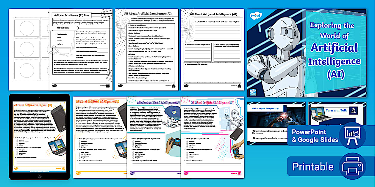 All About Artificial Intelligence AI Lesson Pack For Rd Th Grade