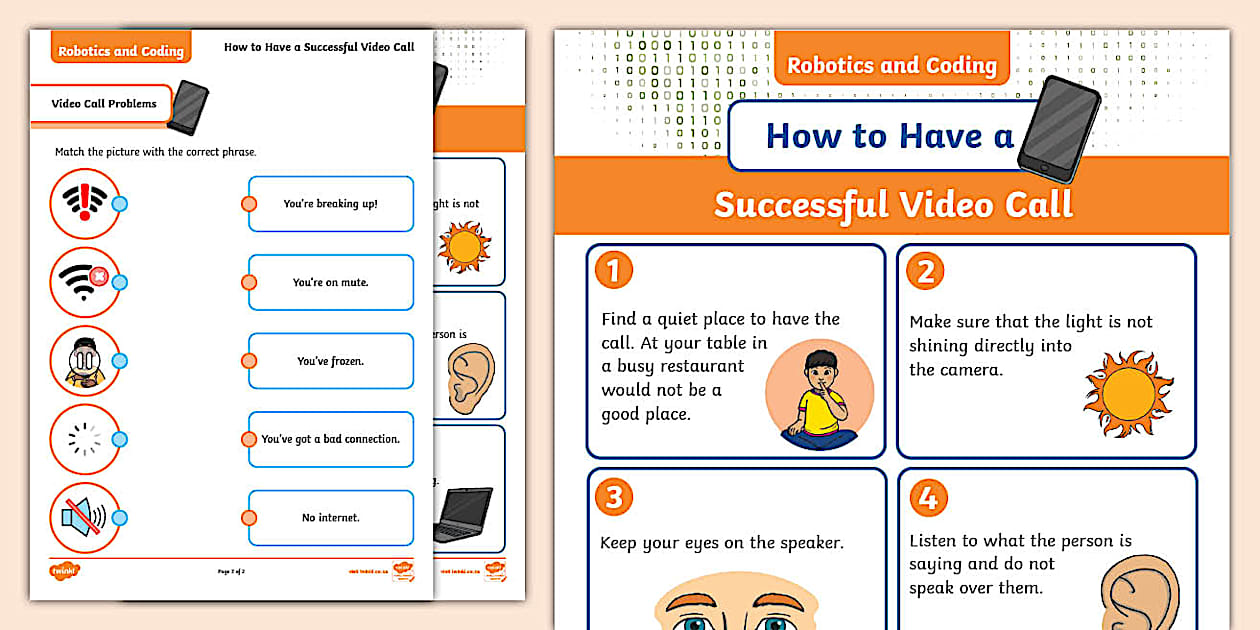 Robotics And Coding How To Have A Video Call Twinkl