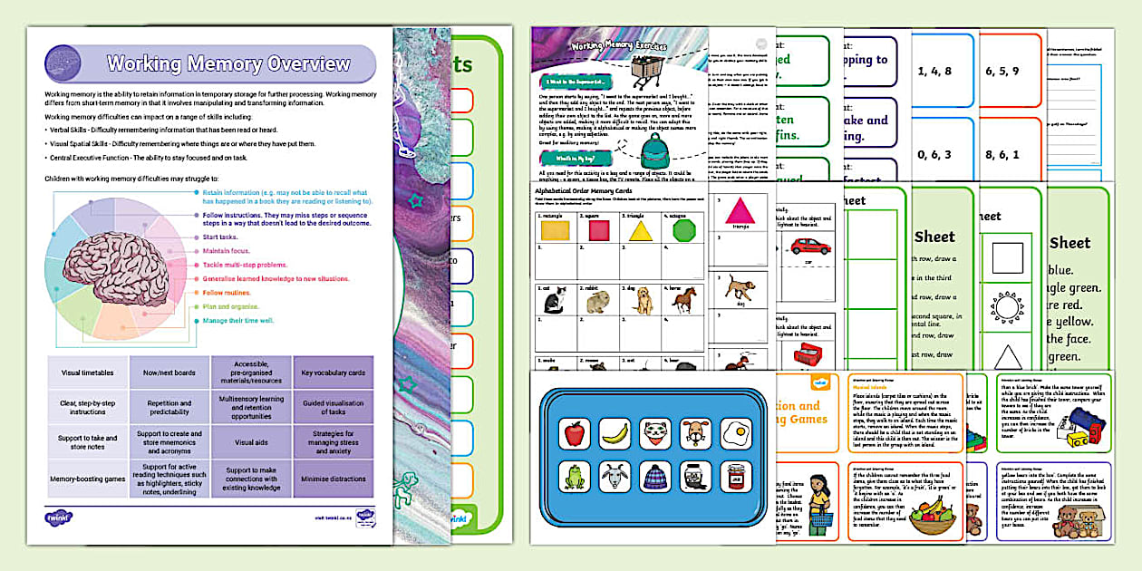Working Memory Resource Pack Teacher Made Twinkl