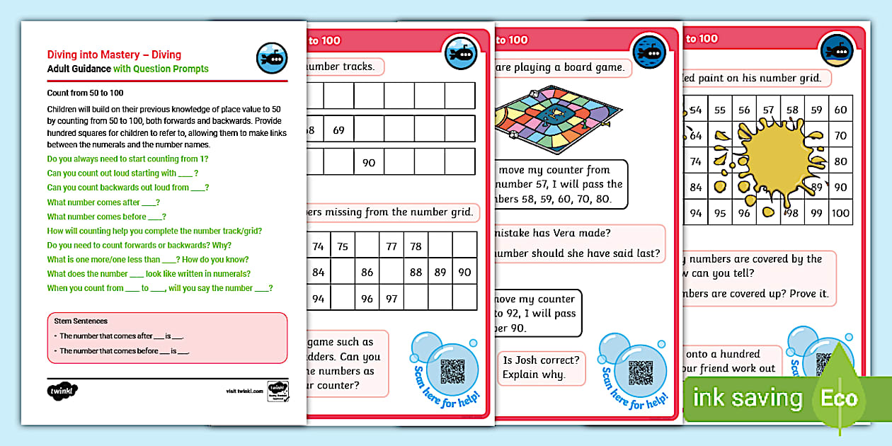 Y1 Diving Into Mastery Step 1 Count From 50 To 100
