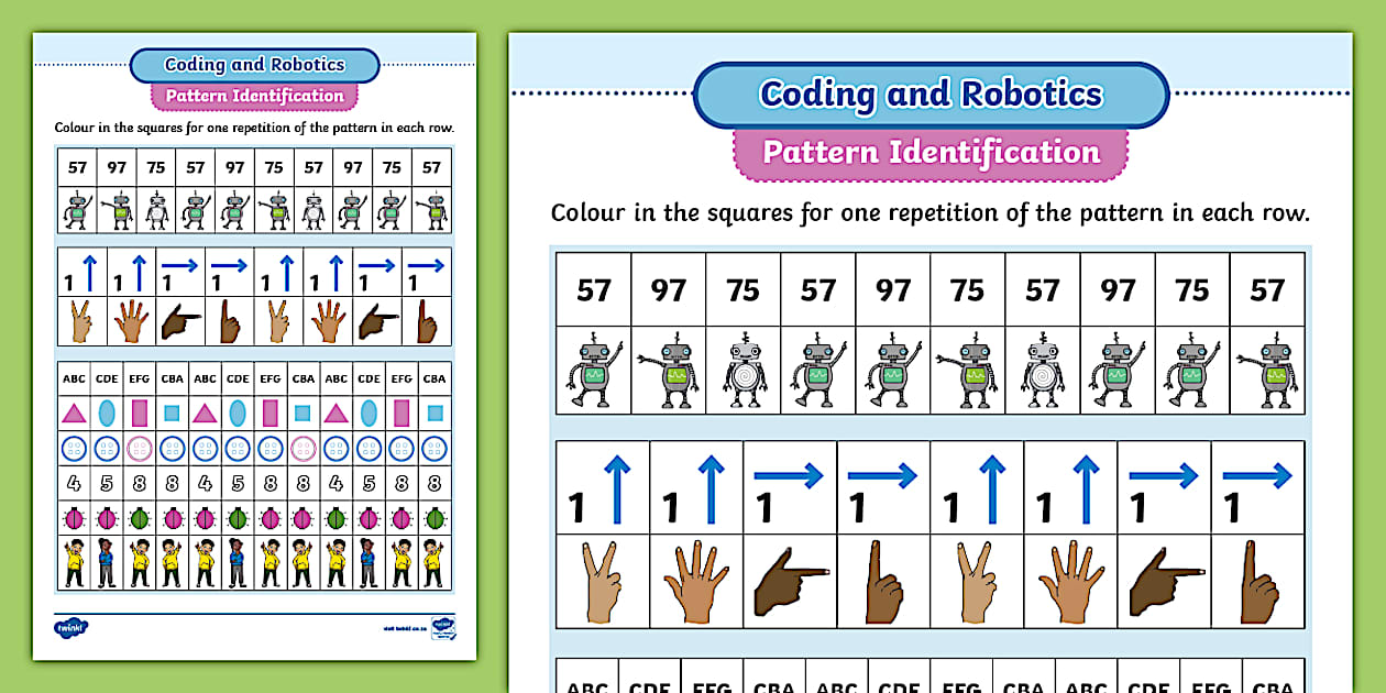 Grade 2 Robotics And Coding Pattern Recognition Identifiy