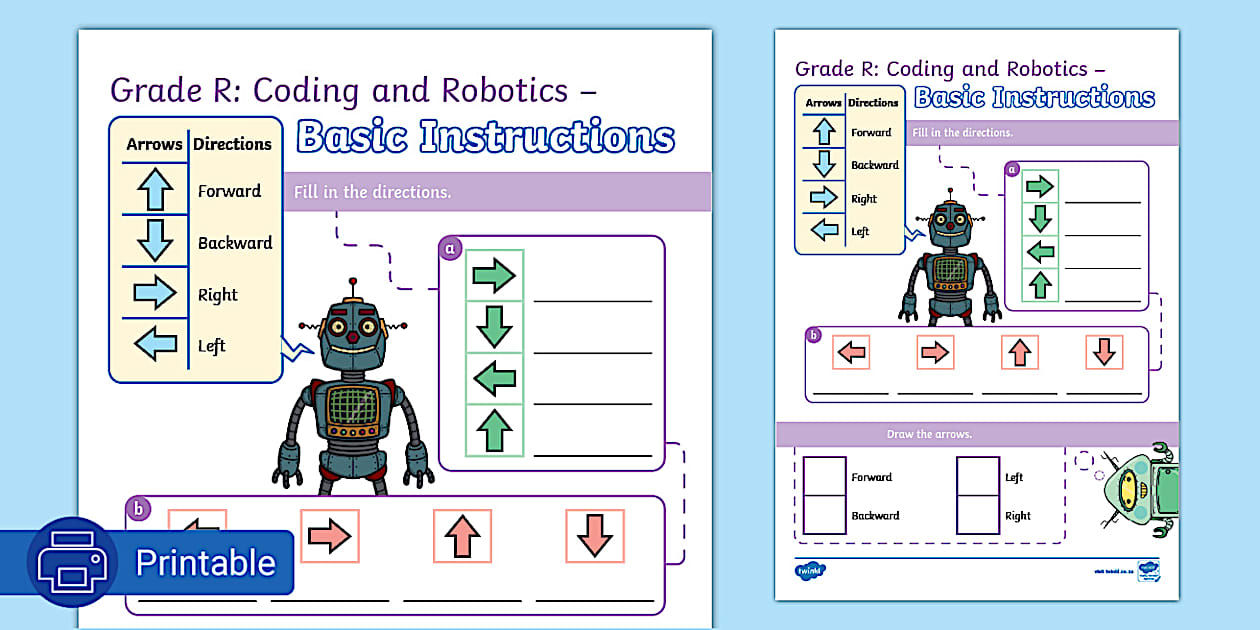 Grade R Coding And Robotics Basic Instructions Twinkl ZA