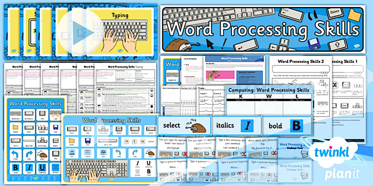 Computing Word Processing Year 1 Unit Pack Twinkl