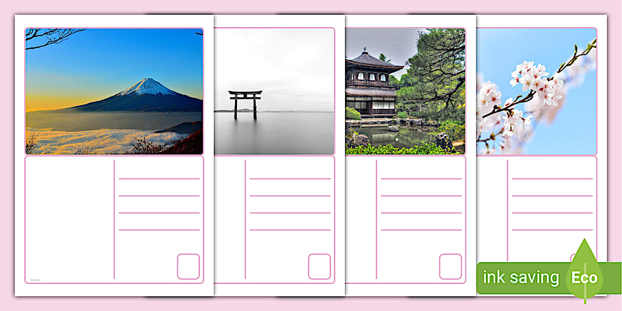 Japanese Themed Postcards Japan Postcards Japan Twinkl