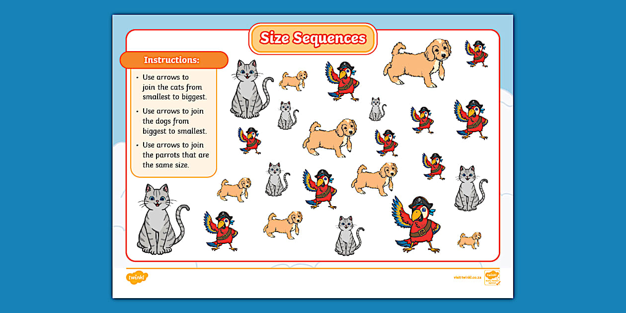 Grade 2 Robotics And Coding Size Sequencing Twinkl