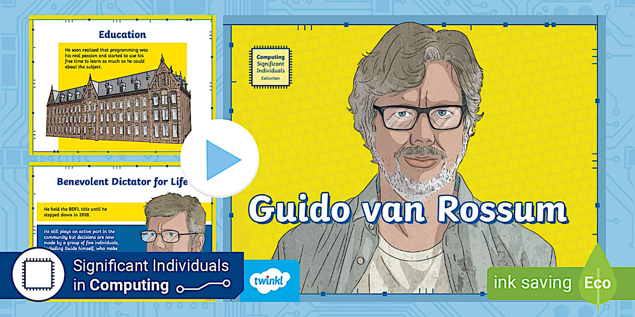 Guido Van Rossum Information PowerPoint KS2 Twinkl UK