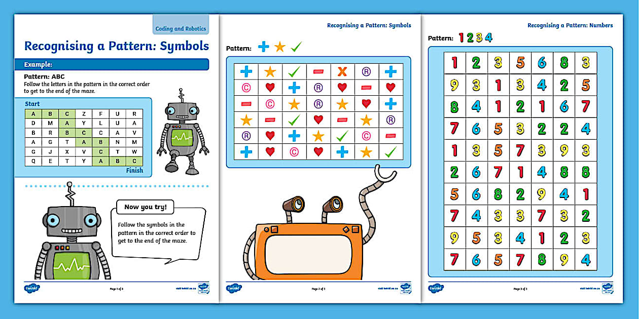 Grade 2 Robotics And Coding Recognising A Pattern Symbols