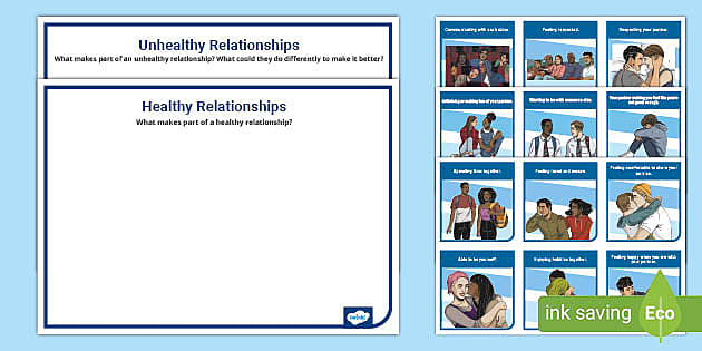 Older Learners Healthy Or Unhealthy Relationship Sorting Activity