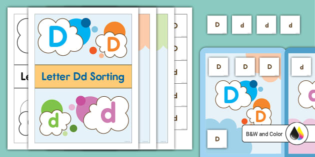 Letter Dd Sorting File Folder Activity For PreK K Twinkl