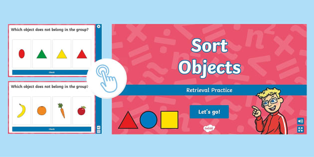 Retrieval Practice Sort Objects Maths Interactive Quiz