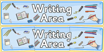 Writing Area Primary Resources, signs, area, zones - Page 1