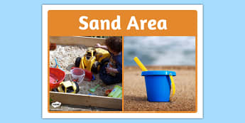 Sand Area Primary Resources, numeracy, signs, labels - Page 1
