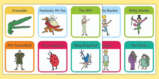 Roald Dahl Character Picture Playing Cards