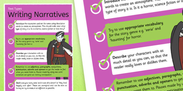 Text Types Guide Narrative Story Display Poster - narrative