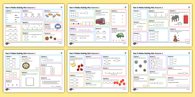 Year 2 Autumn 1 Maths Activity Mats
