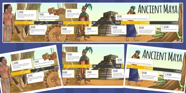 Maya Civilisation Timeline - ancient maya, mayans, time line