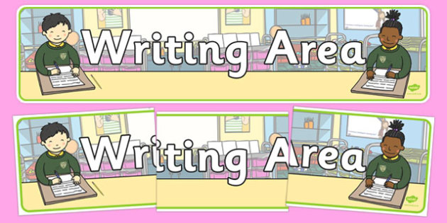 Writing Area Display Banner - Classroom Area Signs, Literacy