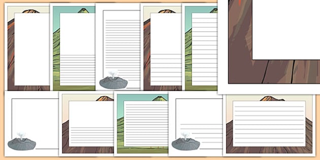 Volcano Page Borders Pack - Portrait Page Borders - Page border