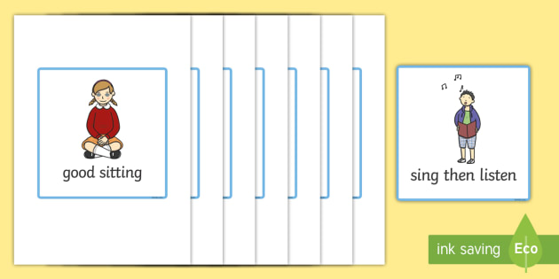 Good Listening Cards - Good listening, listen, behaviour