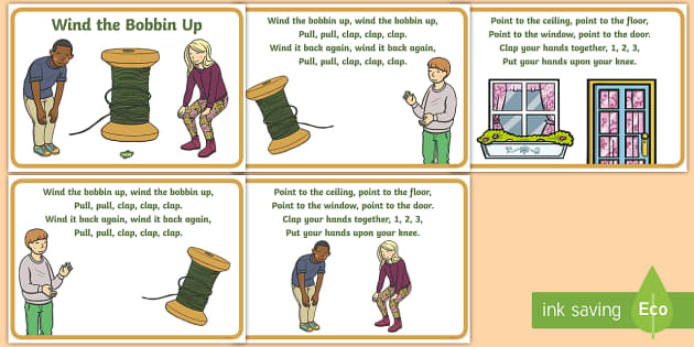 Wind the Bobbin Up A4 Sequencing - World Nursery Rhyme Week