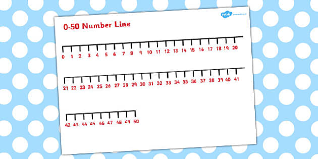 0-50 Number Line - number line, number, line, 0-50, 50, 0, lines