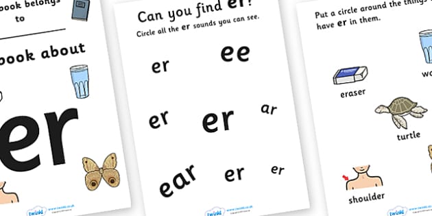 My Phase 3 Digraph Workbook (er) - Digraph Formation, Phase 3