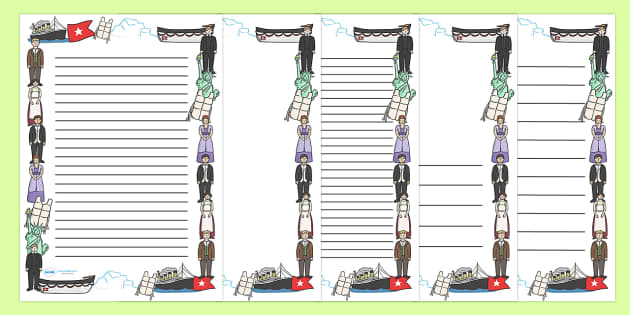 The Titanic Page Borders - The Titanic, resources, page border