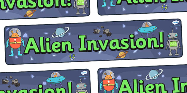 Alien Invasion Display Banner - KS1, display banner, space
