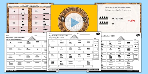 The Mayan Civilization Number System Lesson Teaching Pack - maya