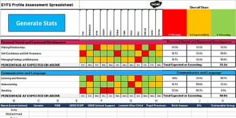 Assessment EYFS Tracking Sheets Primary Resources - Page 1