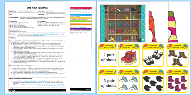 EYFS How Many Pairs Adult Input Plan and Resource Pack - The