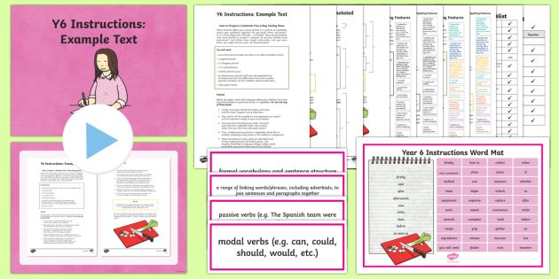 Y6 Instructions Example Text - Example Texts Y6, instruction