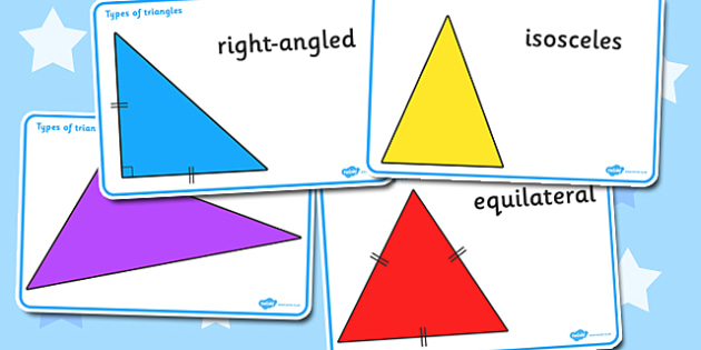 Types Of Triangles Display Posters - types of triangles, type