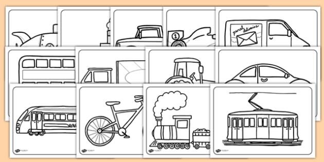 Transport Colouring Pages - transport, colouring, colours, games