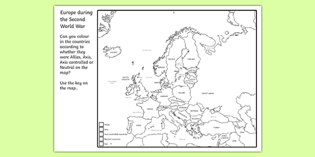 World War Ii Europe Map Worksheet Answer Key - Uploadled