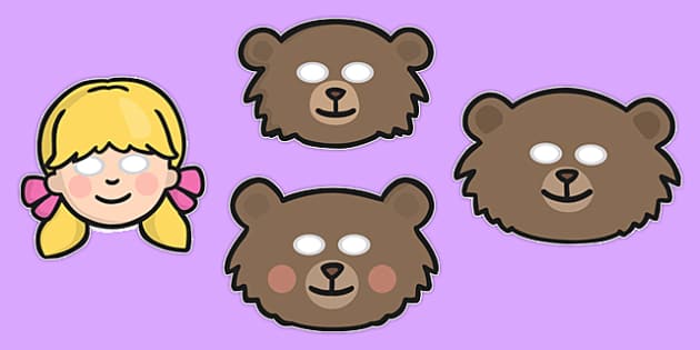 Goldilocks and the Three Bears Role Play Masks - Goldilocks