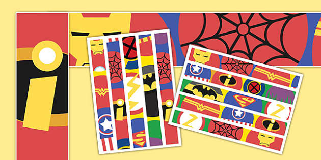 Superhero Pattern Display Borders