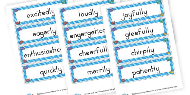 Adverbs Flash Cards - KS2 Verbs and Adverbs Primary Resources