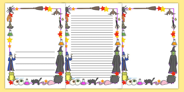 Magic Page Borders - witch, magic, page border, border, wizard